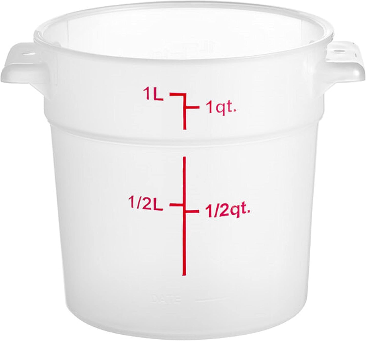 Round Food Storage Container Translucent Polypropylene- Commercial Foo ...